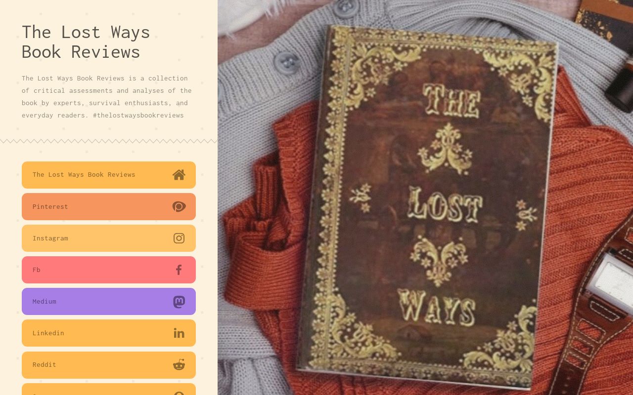 The Lost Ways Book Reviews